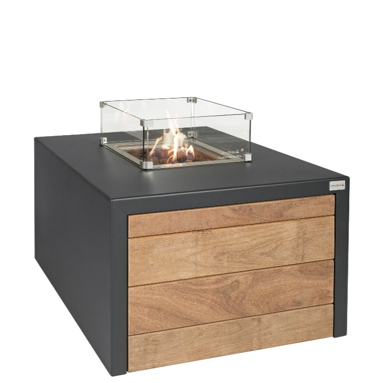 Fire Pit Table 'Juke' | Hardwood & Aluminum | Easyfires