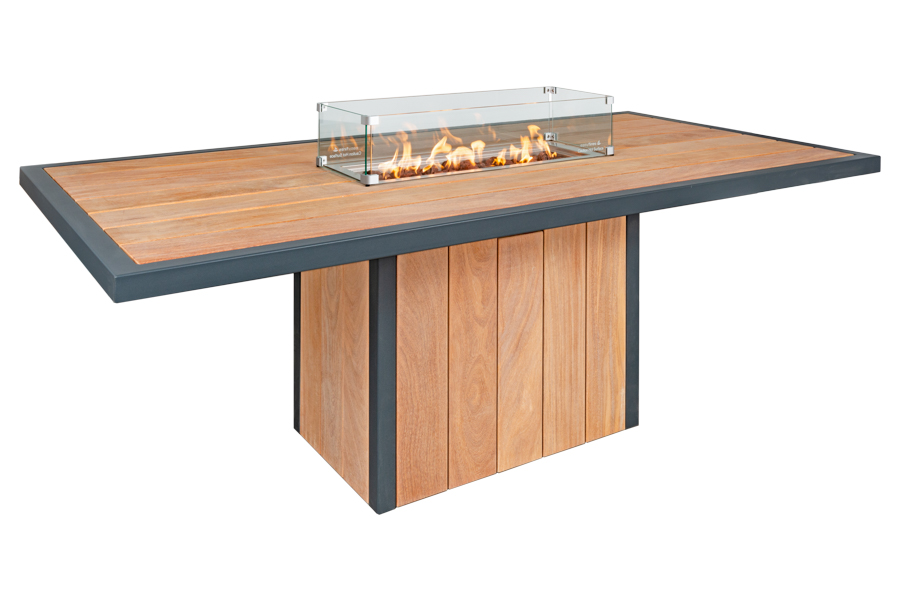Fire Pit Dining Table Hardwood | For warmth and atmosphere | Terras & Co